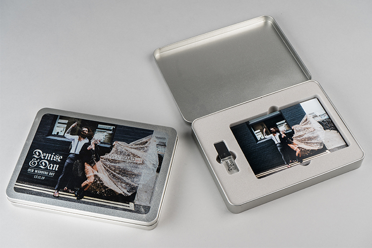 Personalised USB & Print Tin Metal Boxes (UK Custom-made) | Sim Imaging