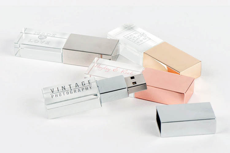 Personalised Crystal Glass USB Sticks (UK Custom-made) | Sim Imaging