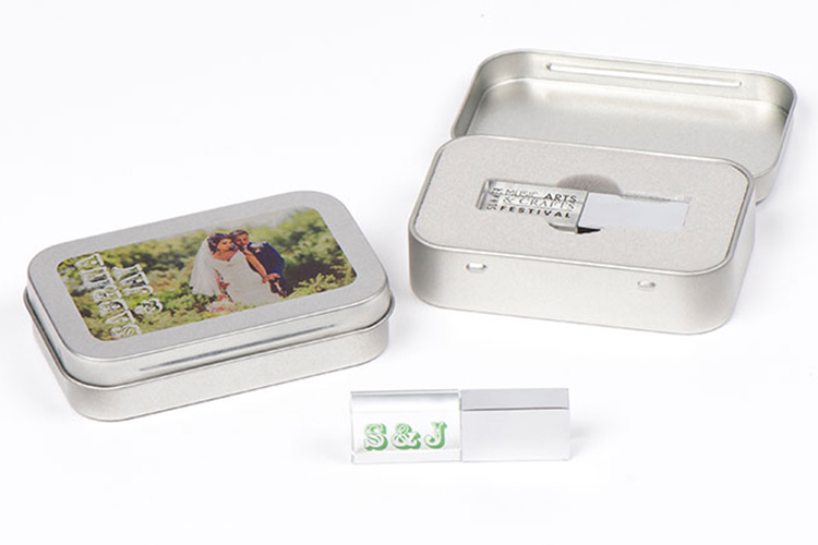 Personalised USB Tin Metal Boxes (UK Custom-made) | Sim Imaging