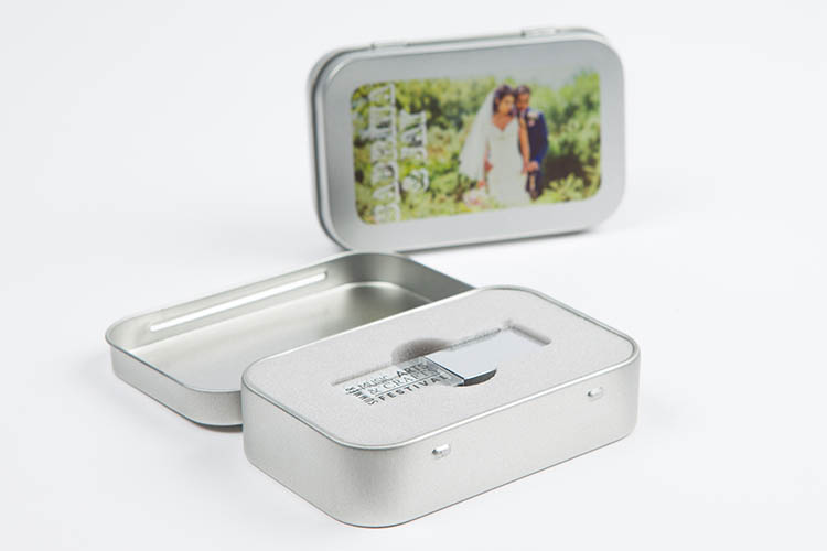 Personalised USB Tin Metal Boxes (UK Custom-made) | Sim Imaging